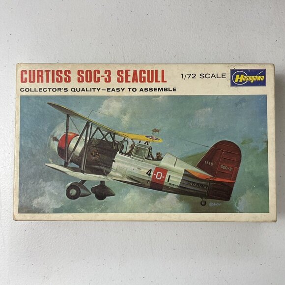 Hasegawa | Toys | Vintage Hasegawa Curtiss Soc3 Seagull Model Kit Nos ...
